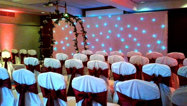 Black / White Star Cloth Hire - Lights & Audio